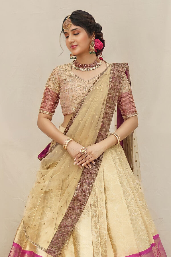 Latest Lehenga Half Saree Collection For Girls – Anaya Designer Studio