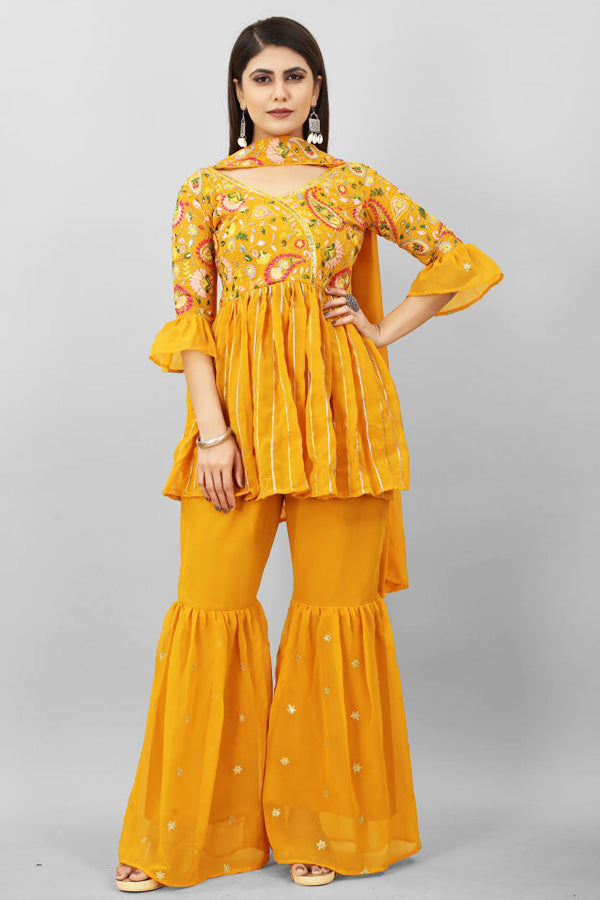 Wedding Special Yellow Dress Design For Haldi Ceremony – Anaya Designer ...