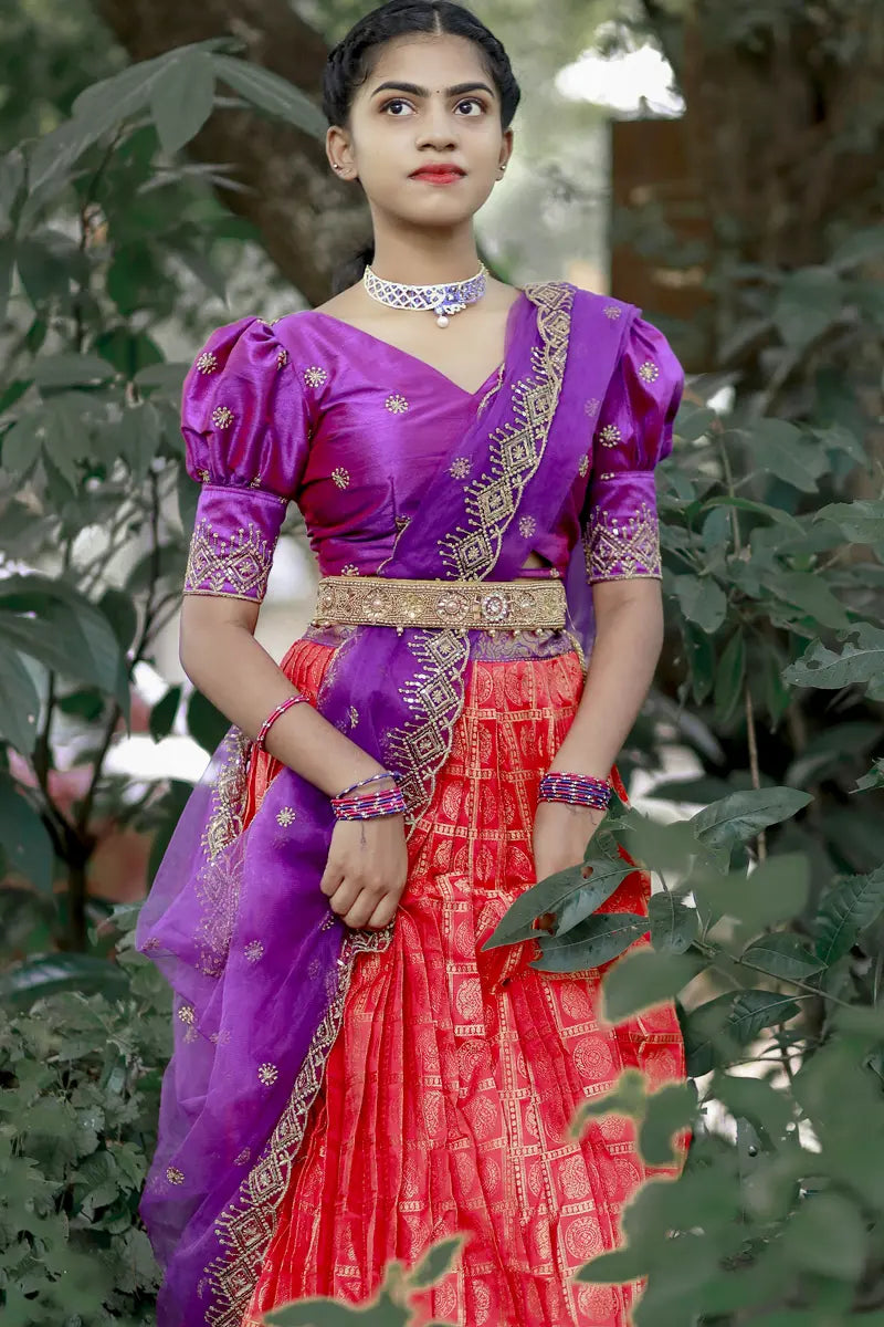 New Model Pattu Half Sarees Blouse Designs 2023 – Anaya Designer Studio