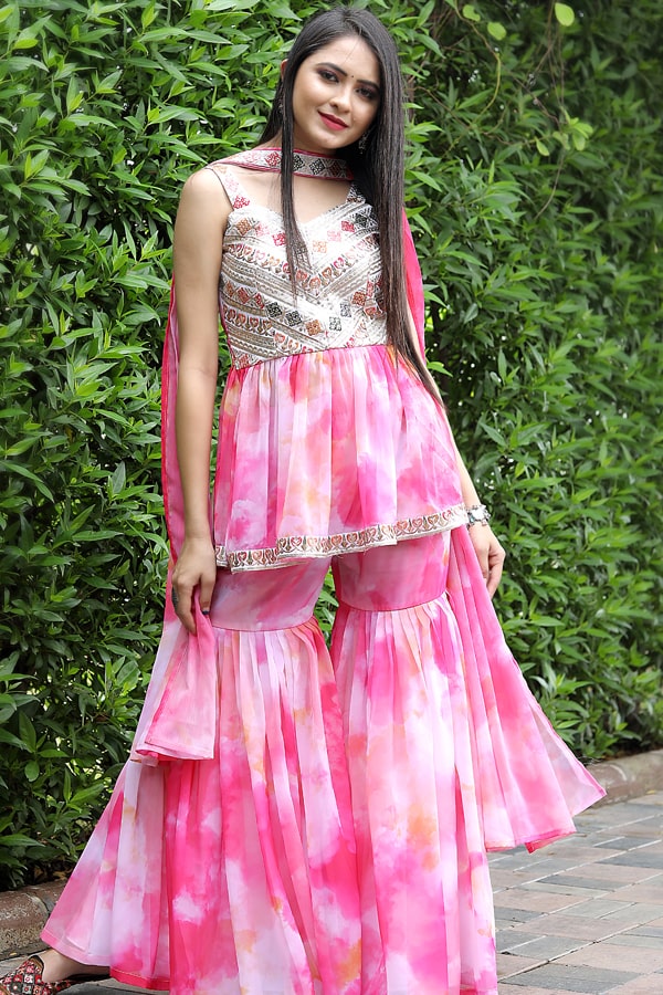 Latest Designer Sharara Suit For Girls