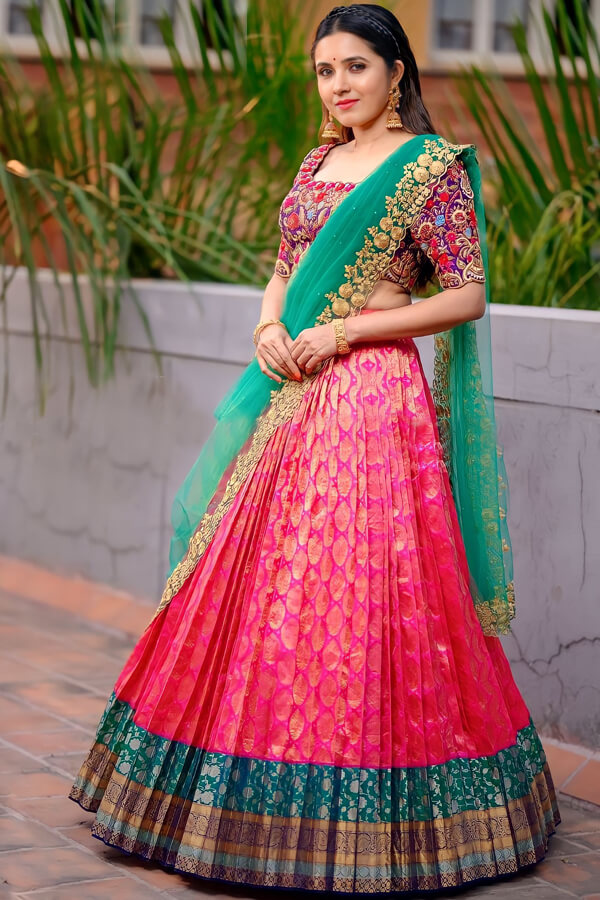Un-stitched Half Saree designs