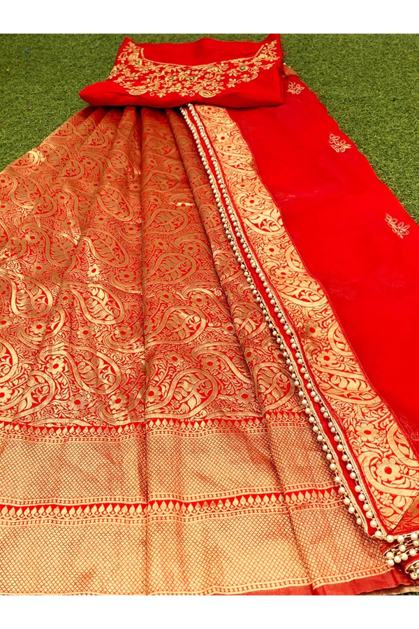 Best New Model Pattu Half Saree of Kanjivaram Silk Fabric – Anaya ...