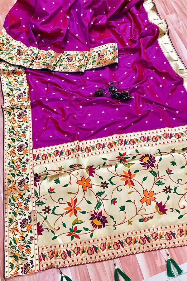 Simple Marathi Look In Paithani Pure Silk Saree For Wedding 2022 ...