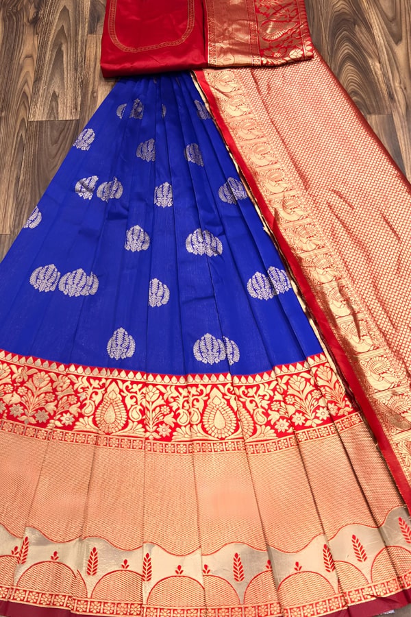 Modern Half Saree Colour Combinations For Girls - Anaya Designer Studio