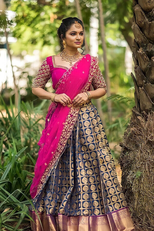 Un-stitched Half Saree designs