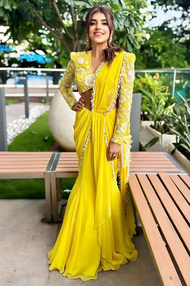 Designer Yellow Lehenga for Haldi Function – Anaya Designer Studio