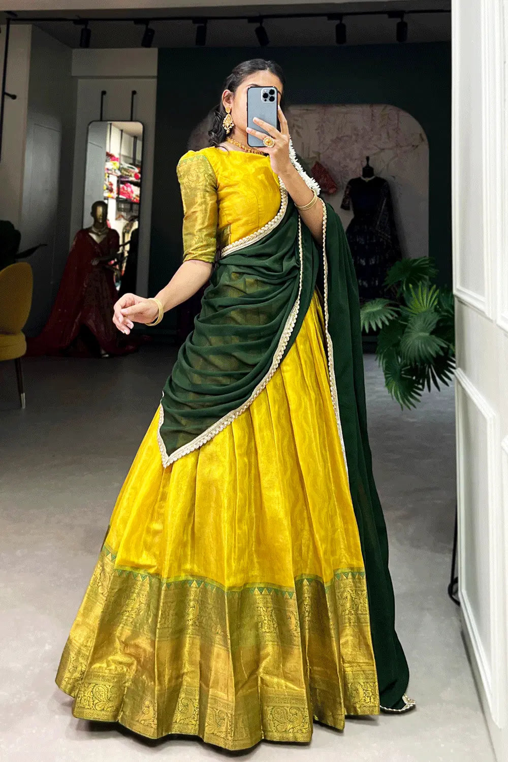Stitched Half Saree – Anaya Designer Studio
