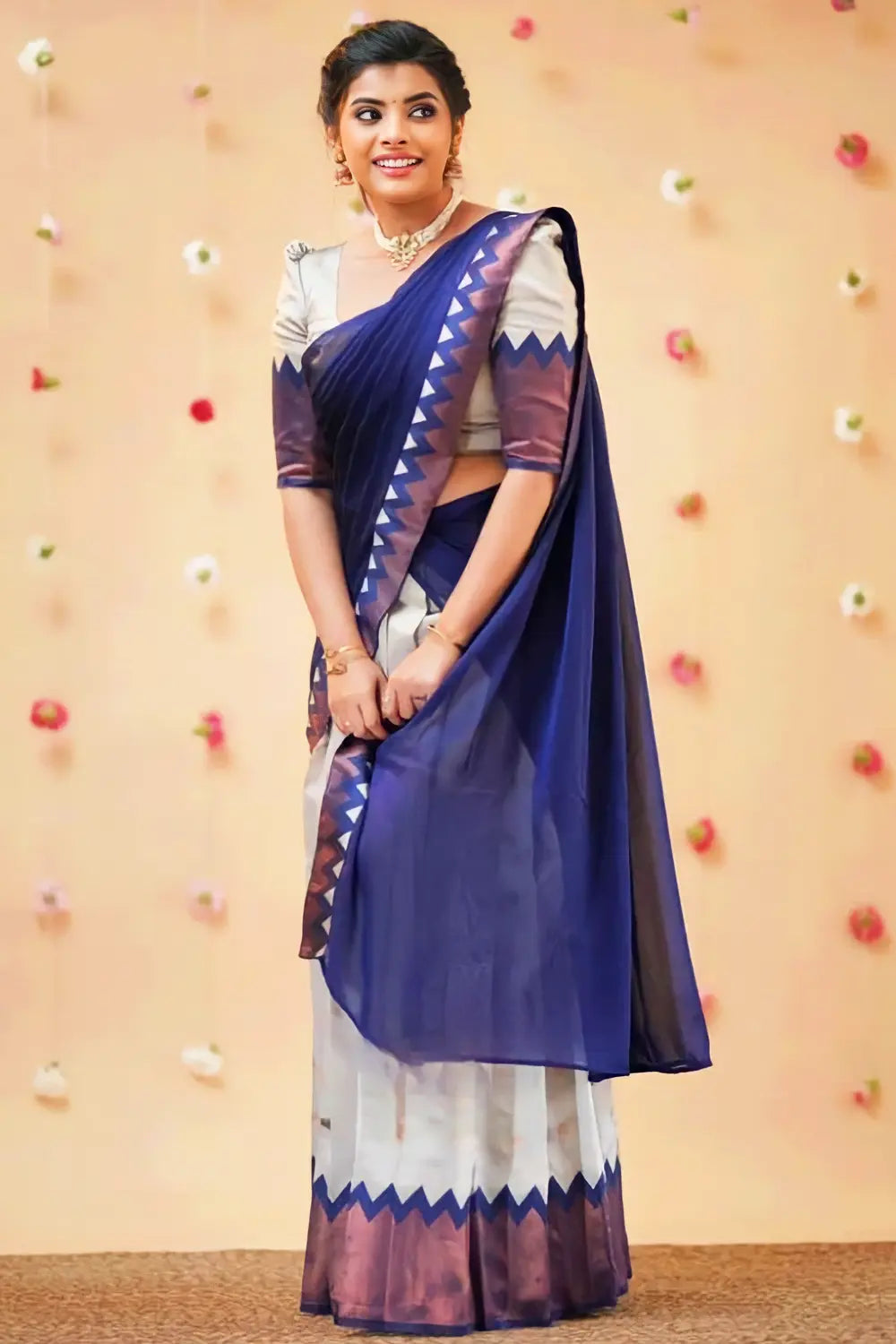 Latest Off White Trendy Half Saree Design – Anaya Designer Studio