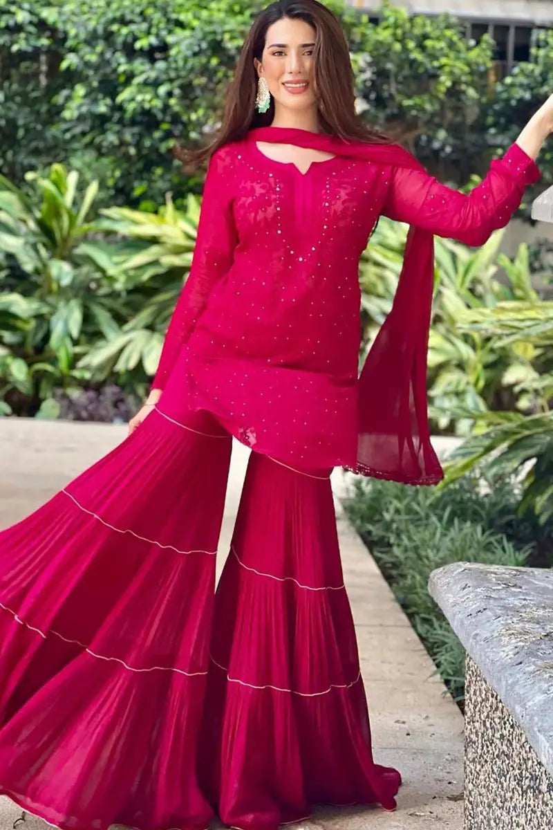 Flared Sharara Palazzo Suit For Girls With Price – Anaya Designer Studio