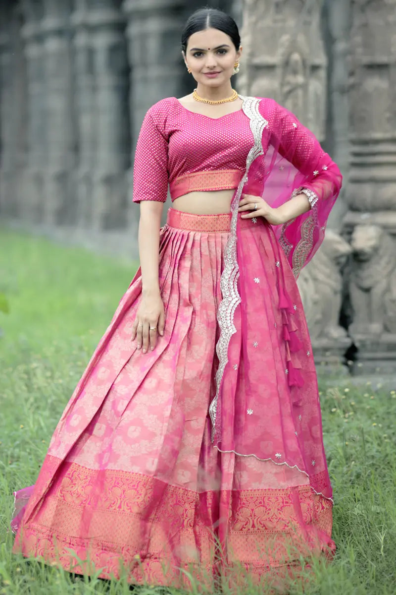 Traditional Pattu Half Saree For Girls With Price – Anaya Designer Studio